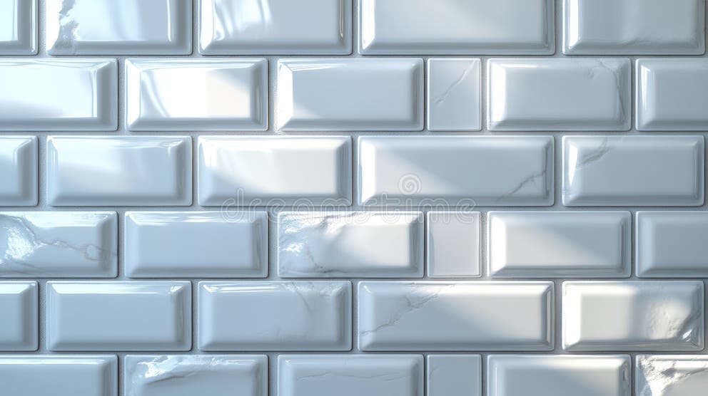 White Light Rectangular Brick Subway Tiles Wall Texture Wide Background ...