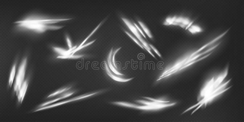 White Light Refraction Realistic Vector Illustration Set Stock Vector ...