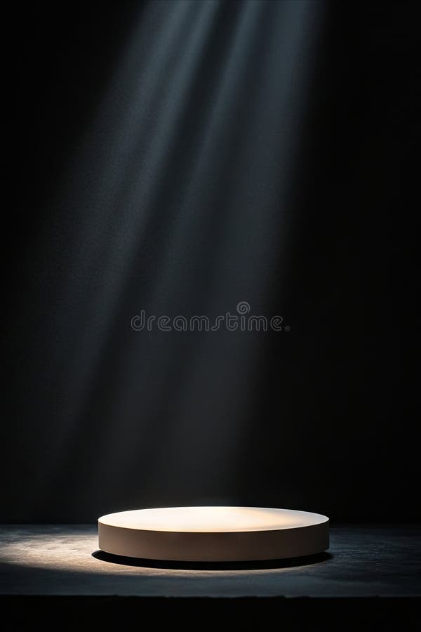 A White Light Shines Brightly on a Dark Surface Stock Image - Image of ...