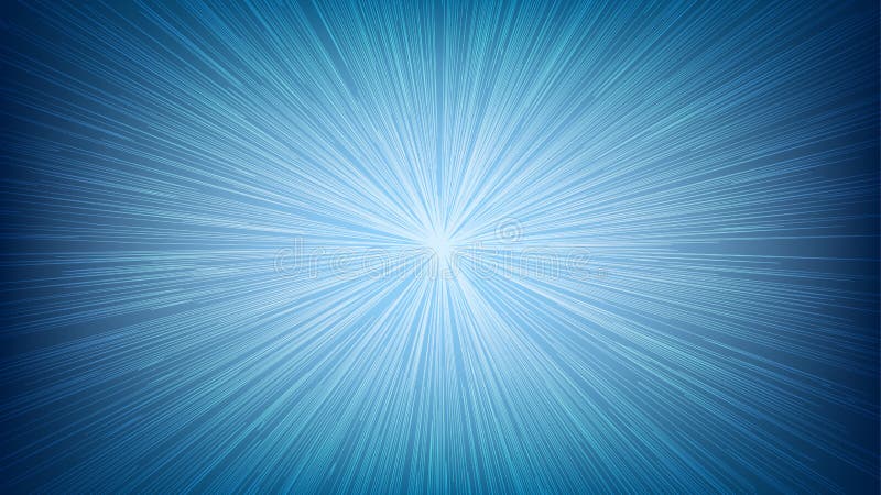 White Light Speed Line Burst Ray on Blue Background Stock Vector ...