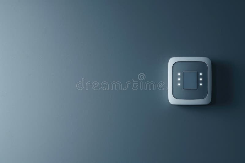 A White Light Switch on a Blue Wall with No Other Objects in the Scene ...