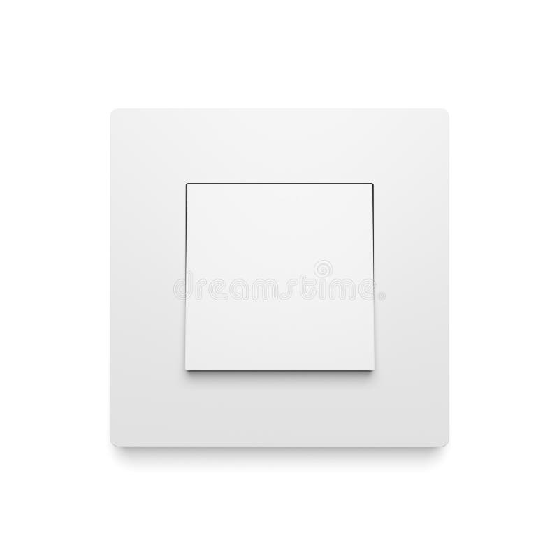 White Light Switch Isolated on White Background. Stock Illustration ...