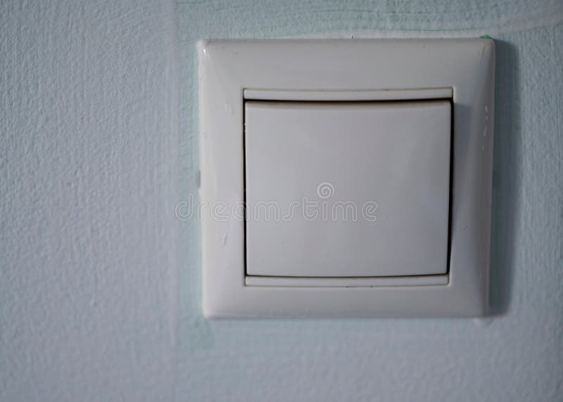 White Light Switch on a White Wall Stock Photo - Image of design, urban ...