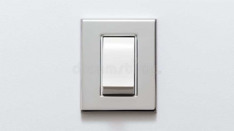 White Light Switch on Wall. Interior Electrical System Control Stock ...