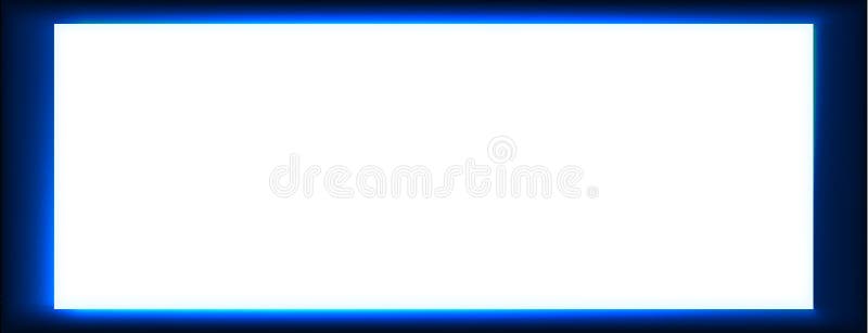 White Lightbox Screen with Neon Light on Wall. Modern Night Backgtound ...