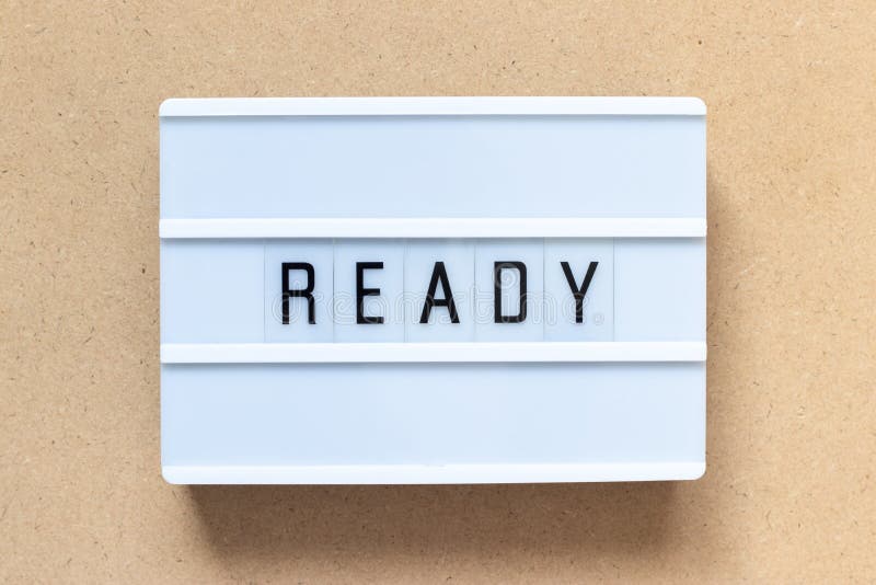White Light Box Word Ready Wood Background Stock Photos - Free ...