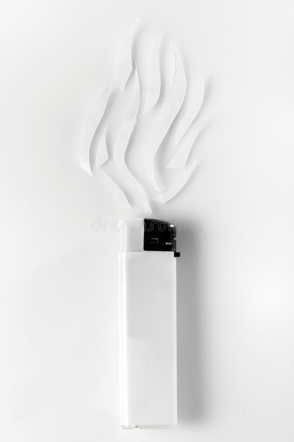 White Lighter and Abstract Smoke Stock Photo - Image of metals, modern ...
