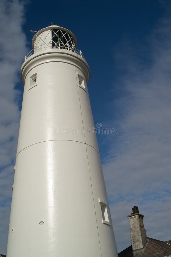 White lighthouse stock photo. Image of blue, cloud, building - 7700702