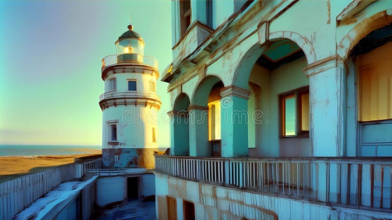 Lighthouse Along the Coast stock footage. Video of climate - 302954328