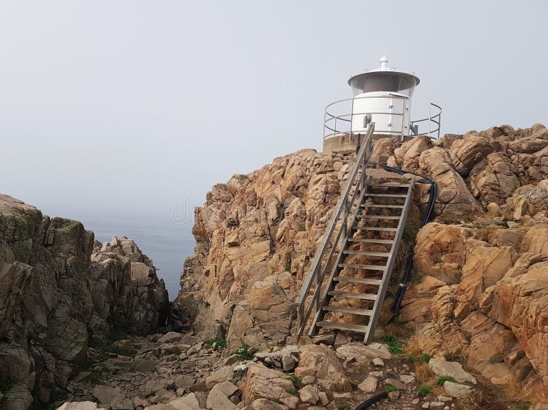 White lighthouse stock photo. Image of adventure, coastline - 126679500
