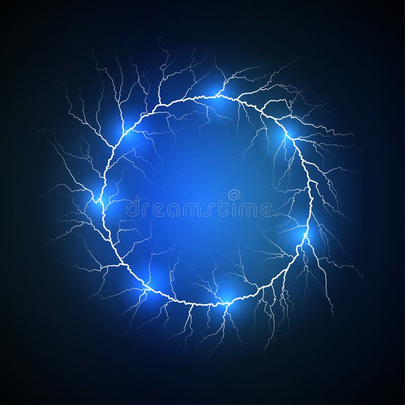 Lightning on a Dark Background Stock Vector - Illustration of abstract ...