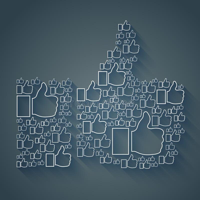 White Like Flat Symbol with Shadow on Dark Grey Editorial Stock Photo ...