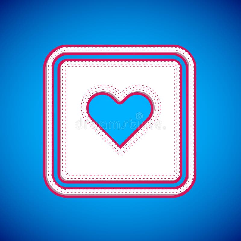 White Like Heart Icon Isolated on Blue Background. Counter Notification ... White Like Heart Icon Isolated on Blue Background. Counter Notification ...