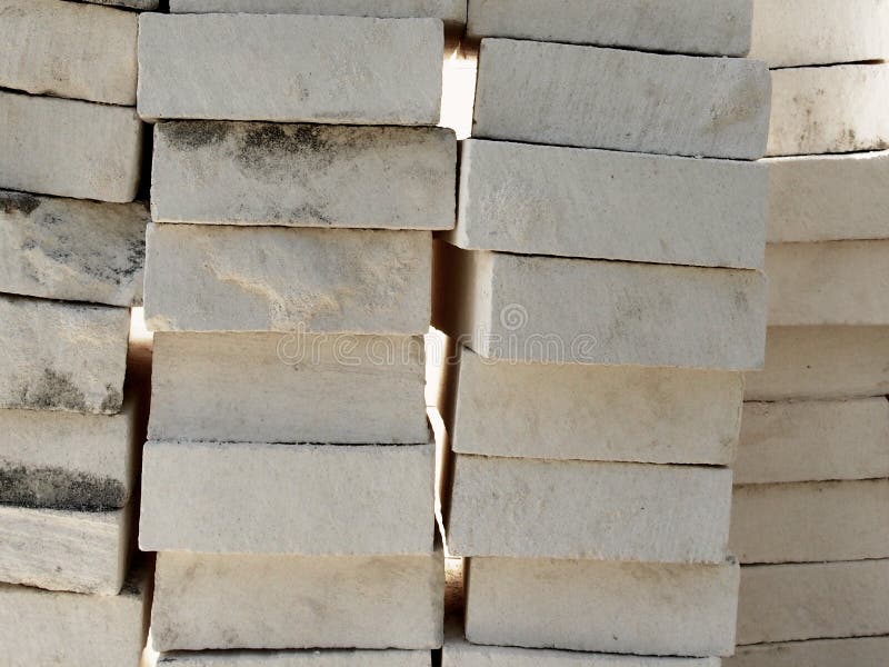 White Limestone Bricks stock photo. Image of overlying - 56531002