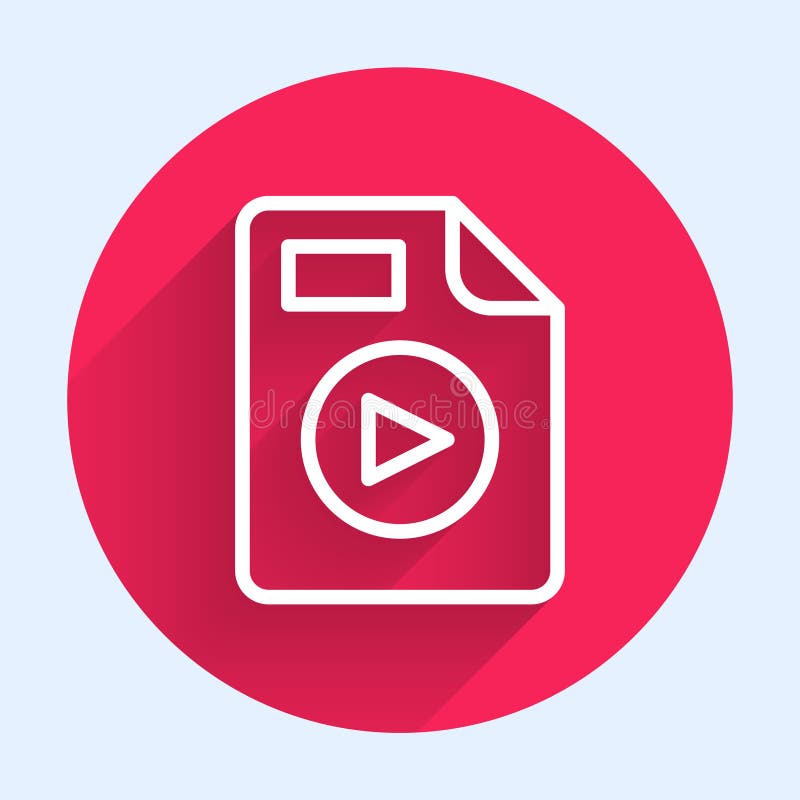 White Line AVI File Document. Download Avi Button Icon Isolated with ...