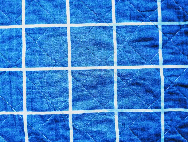 White Line with Blue Square Background Closed Up Stock Photo - Image of ...