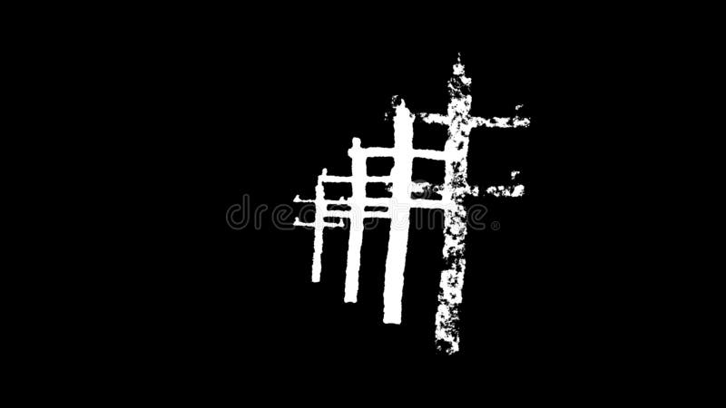 White Line Construction Icon Isolated on a Black Background. Elements ...