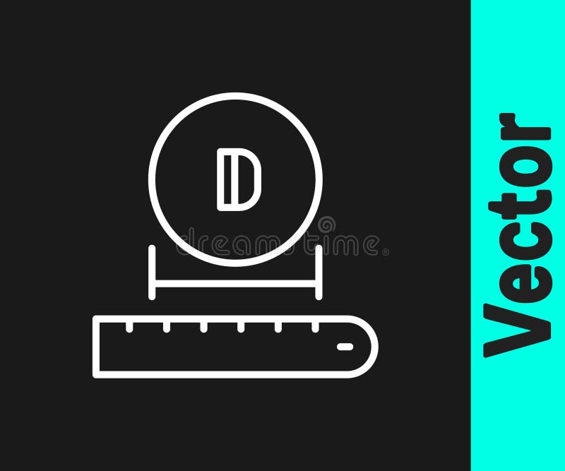 Diameter Icon, Flat Isolated Symbol, Vector Illustration. Stock Vector ...