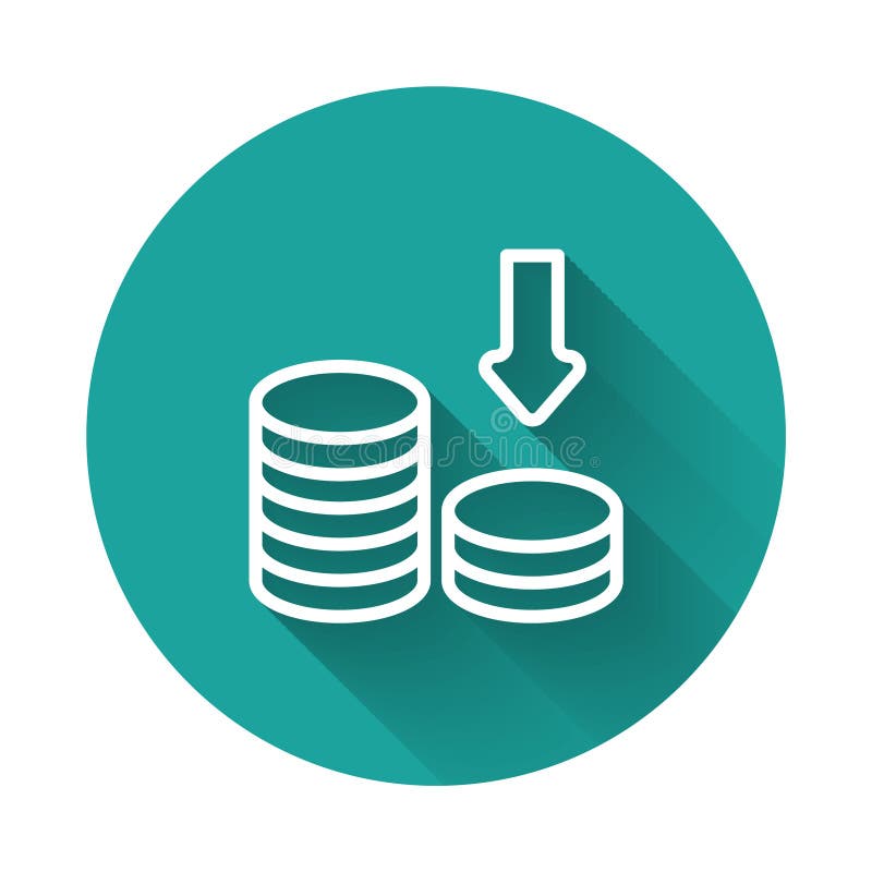 Decrease Arrow Down on Blackboard Stock Image - Image of graph, black: 26047679