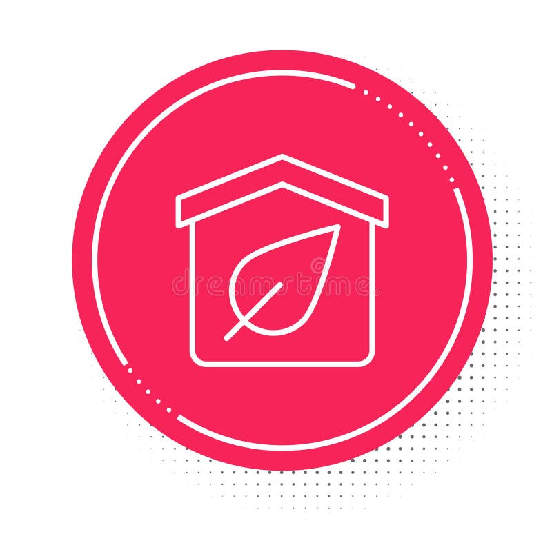 White Line Eco Friendly House Icon Isolated on White Background. Eco ...