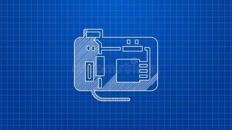 White Line Electronic Computer Components Motherboard Digital Chip ...