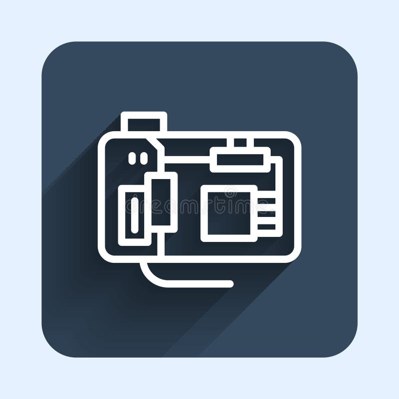 White Line Electronic Computer Components Motherboard Digital Chip ...