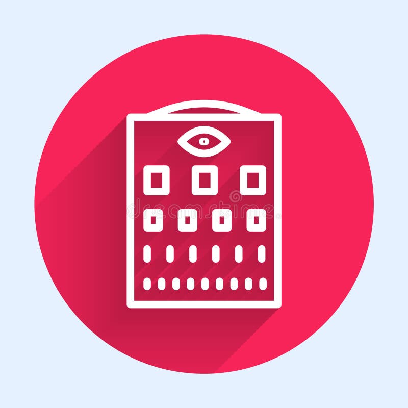 White Snellen Eye Chart Used for Vision Testing Stock Illustration ...