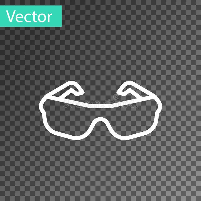 White Line Glasses Icon Isolated on Transparent Background. Eyeglass ...