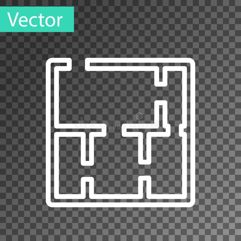 Red House Plan Icon Isolated on White Background. Vector Stock Vector ...