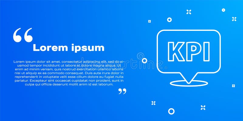 Blue KPI - Key Performance Indicator Icon Isolated on White Background ...