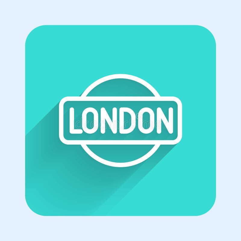 London Sign Hand Lettering with Umbrella. Capital City Symbol Stock ...
