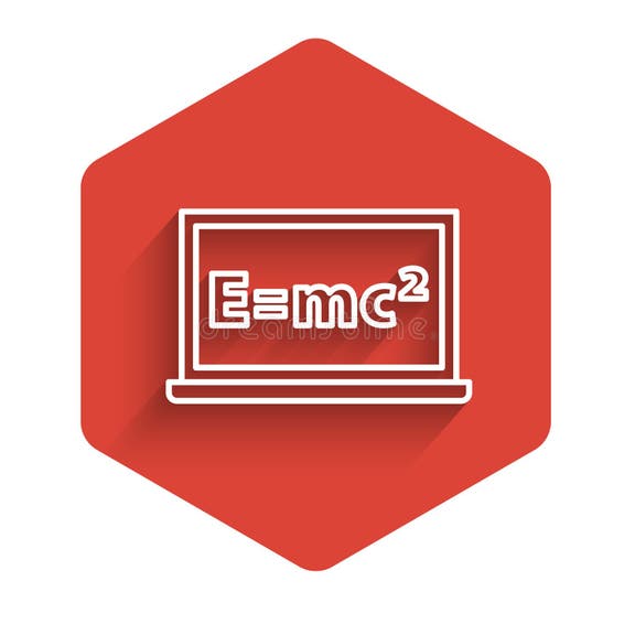 White Line Math System of Equation Solution on Chalkboard Icon Isolated ...