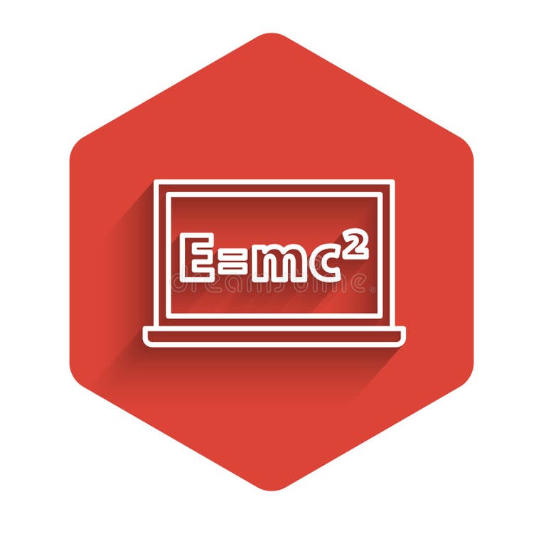 White Line Math System of Equation Solution on Chalkboard Icon Isolated ...