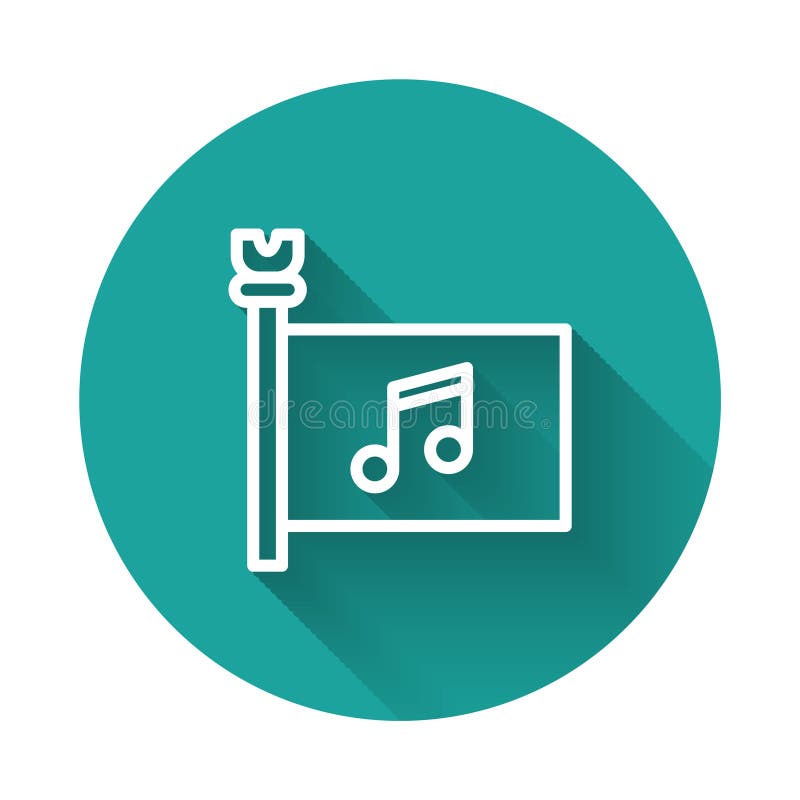 White Line Music Festival, Access, Flag, Music Note Icon Isolated with ...