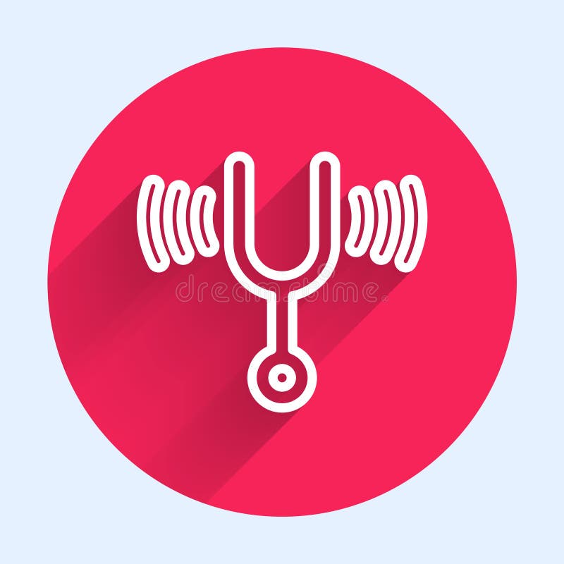 White Line Musical Tuning Fork for Tuning Musical Instruments Icon ...