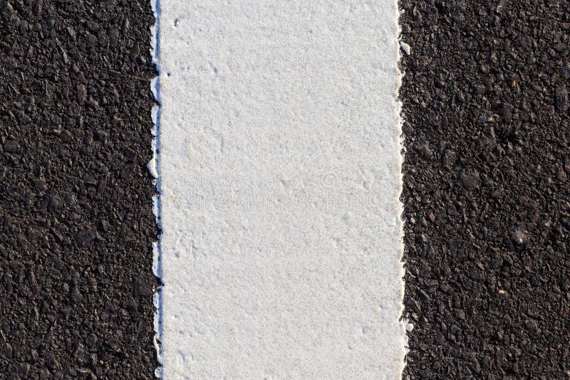 White Line on New Asphalt Road Stock Image - Image of cement, structure ...