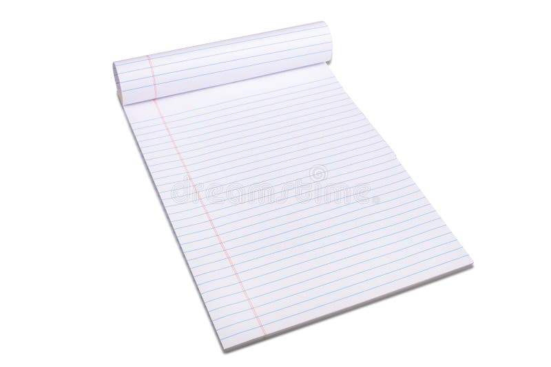 White Line Paper Notepad stock photo. Image of learning - 156272252