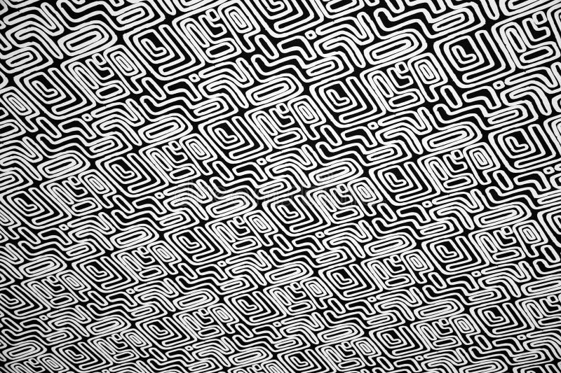 White Line Pattern on a Black Background, Elegant Abstract Geometric ...