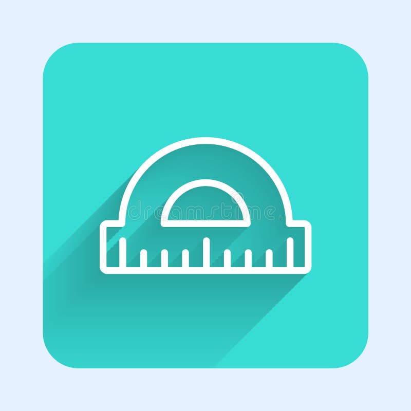 White Line Protractor Grid for Measuring Degrees Icon Isolated with ...