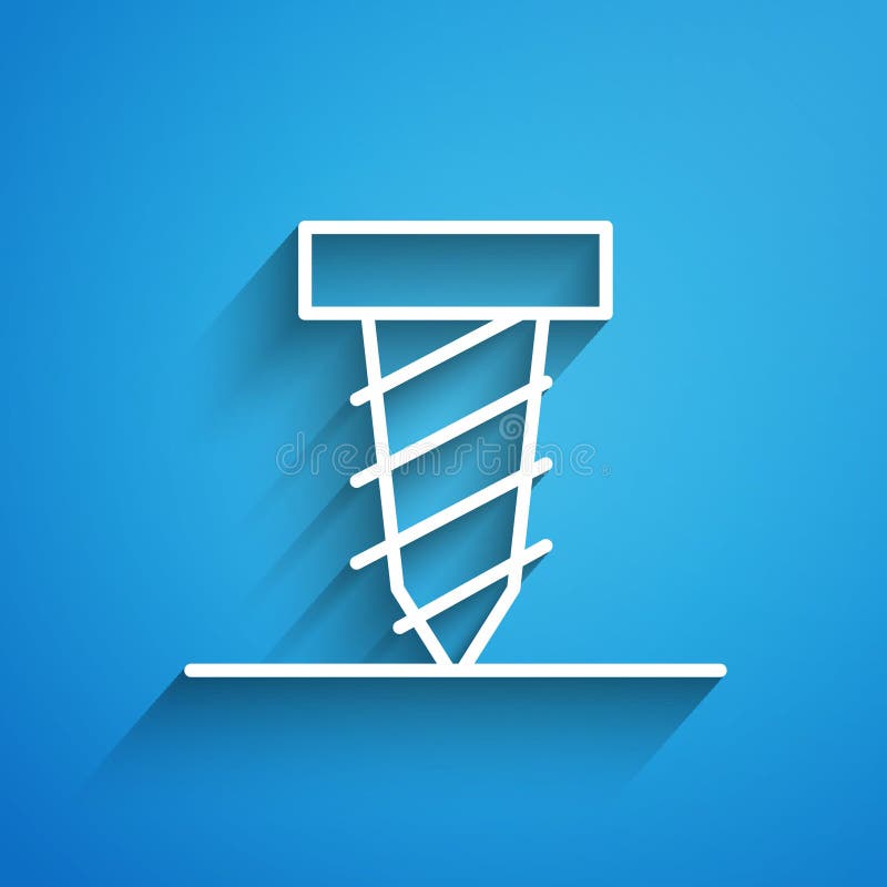 Set Line Rotating Drill Digging a Hole in a Ground Icon Isolated on ...