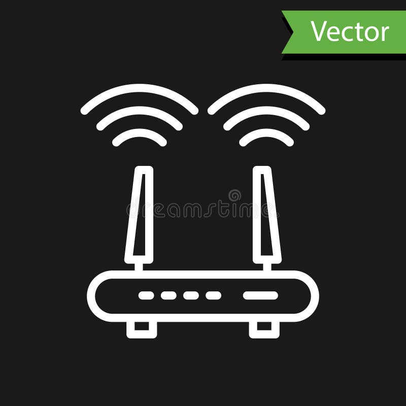 Black Wi Fi Router Icon Stock Illustrations – 2,058 Black Wi Fi Router ...