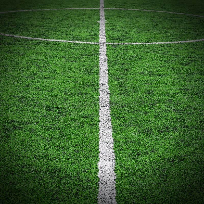 White Line on Soccer Field Stadium. Stock Image - Image of meadow ...