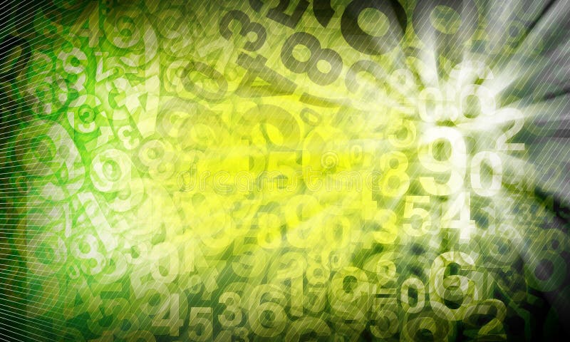 White Line Stack on Blur Small and Large Black Number on Small and ...