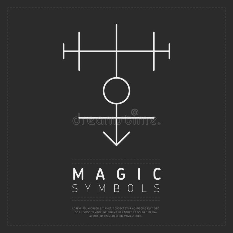 Flat Style of Geometric Magic Symbol Stock Illustration - Illustration ...