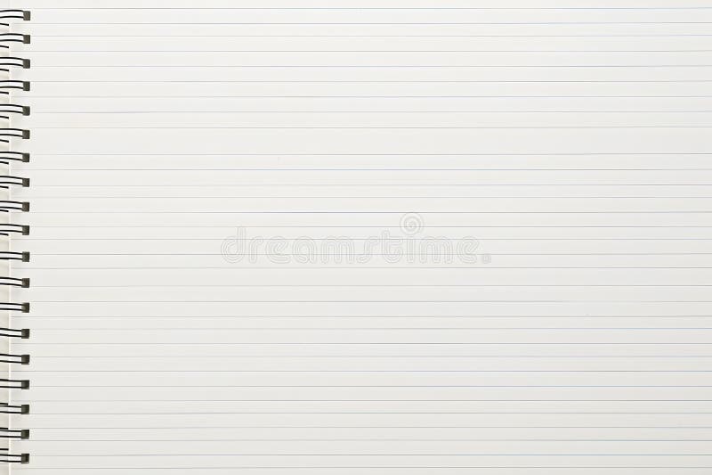 White Lined Notebook Paper Background for Design Stock Illustration ...