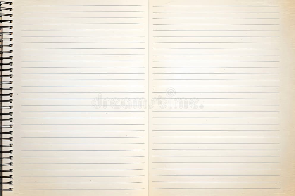 White Lined Notebook Paper Background for Design Stock Illustration ...
