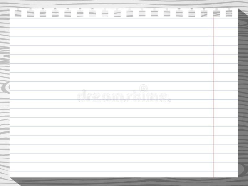 White Lined Notebook Paper Sheet, Sticked on Gray Wooden Wall, Desk ...