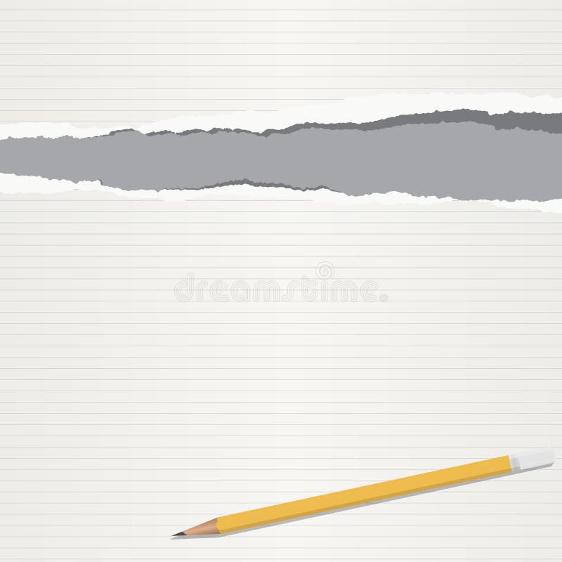White Lined Ripped Notebook Paper Sheets, Note for Text or Message ...