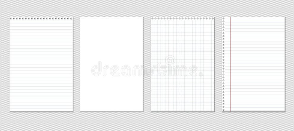 Blank Lined Paper White Background Stock Illustrations – 8,524 Blank ...