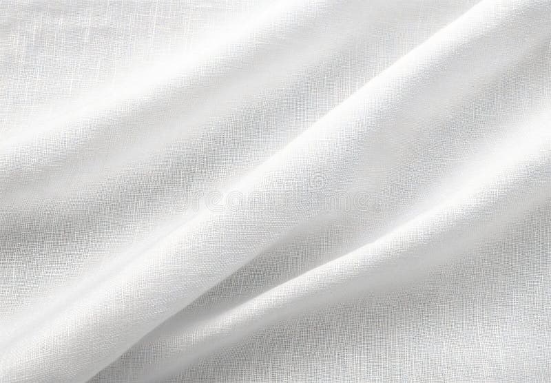 White Linen Fabric Texture Close Up Draped High Quality Image Stock ...